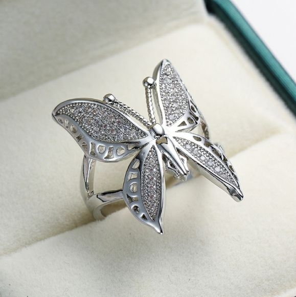 Jewelry | Sterling Silver Butterfly Ring | Poshmark